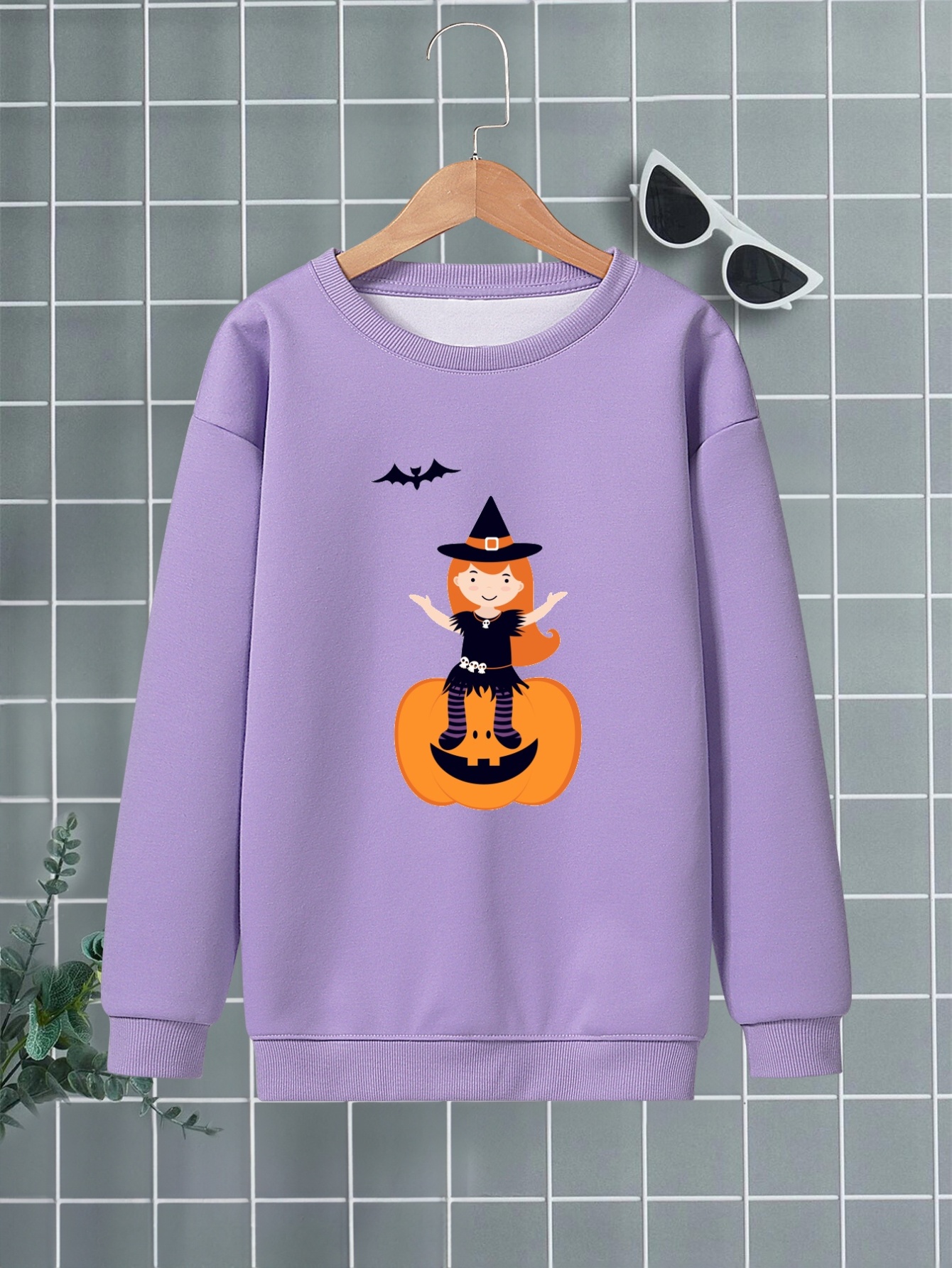 Halloween Witch And Pumpkin Print Boys Casual Creative - Temu New Zealand