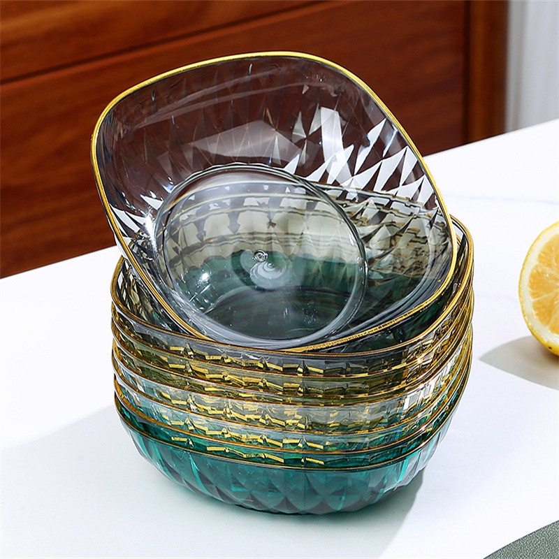 4pcs 8pcs Light Luxury Transparent High End Dish Household - Temu ...