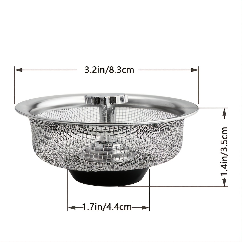 ultra fine mesh stainless steel kitchen sink strainer non electric ...