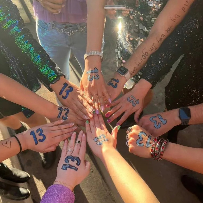 13 temporary tattoo 13 number hand tattoo star taylor - {region_name}