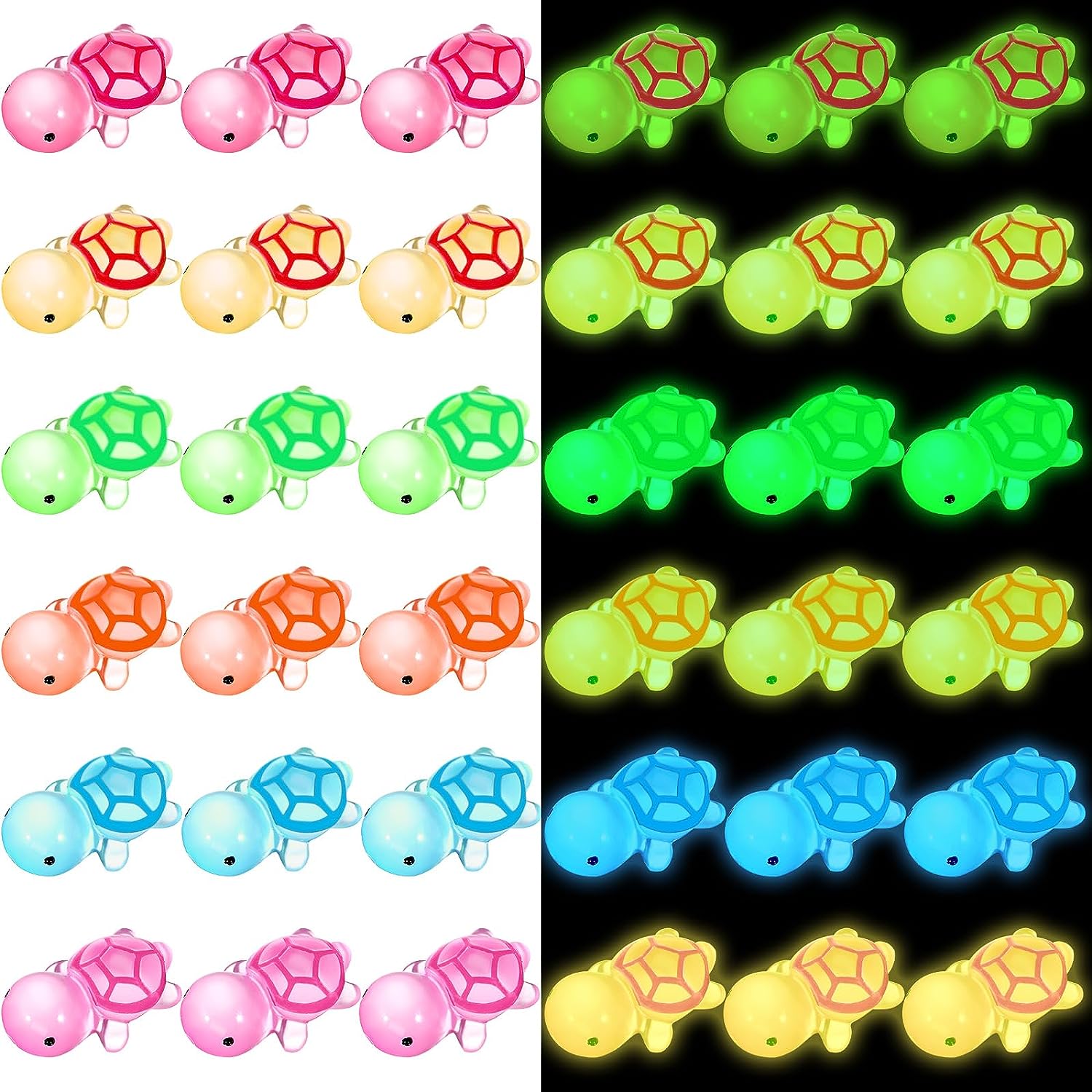 Glow In Dark Turtle Figure Bulk Luminous Mini Sea Turtle - Temu