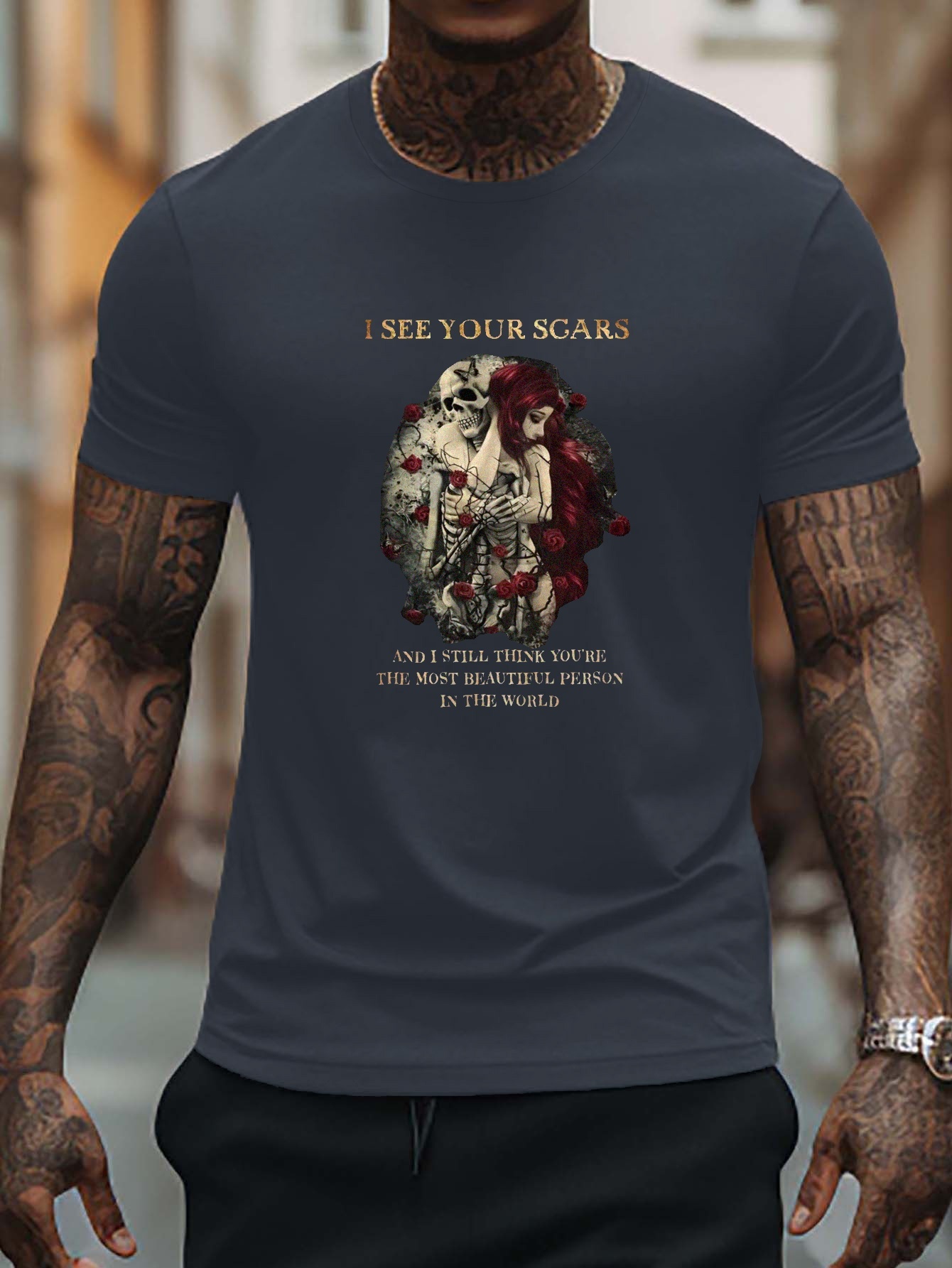 skeleton brodas print tees men casual quick drying - Temu