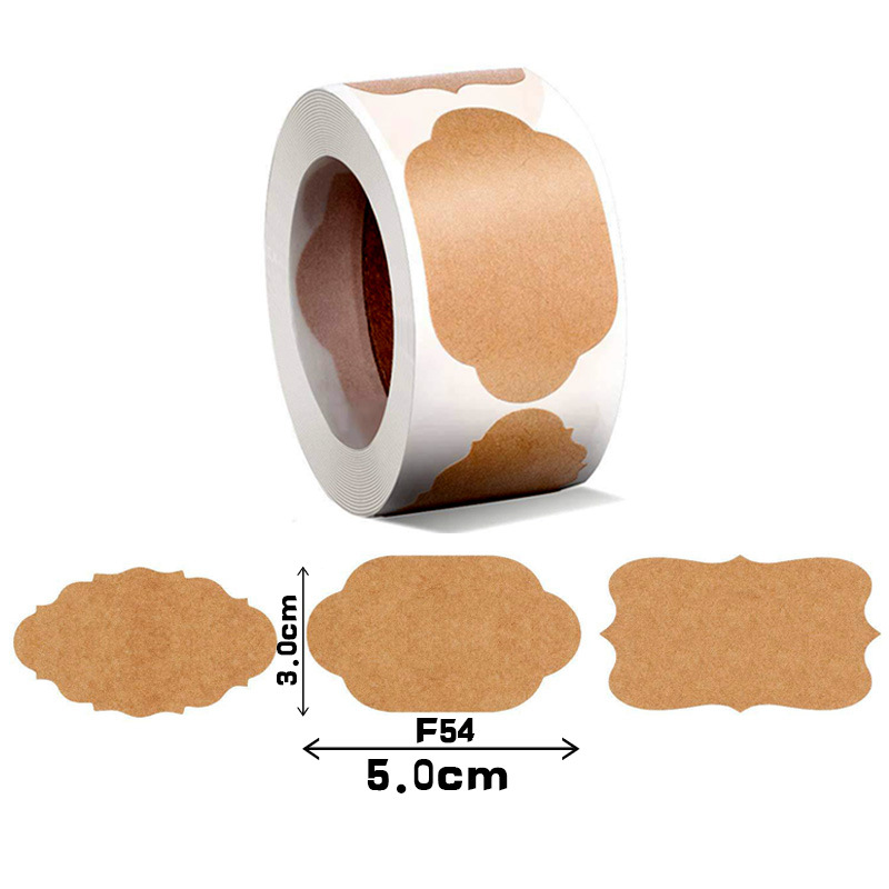 Kraft Paper Blank Stickers Rectangular Self adhesive Roll - Temu United