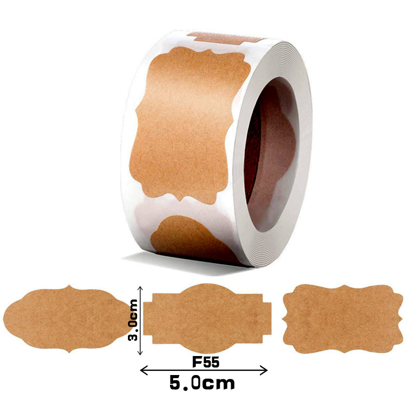 Kraft Paper Blank Stickers Rectangular Self adhesive Roll - Temu United