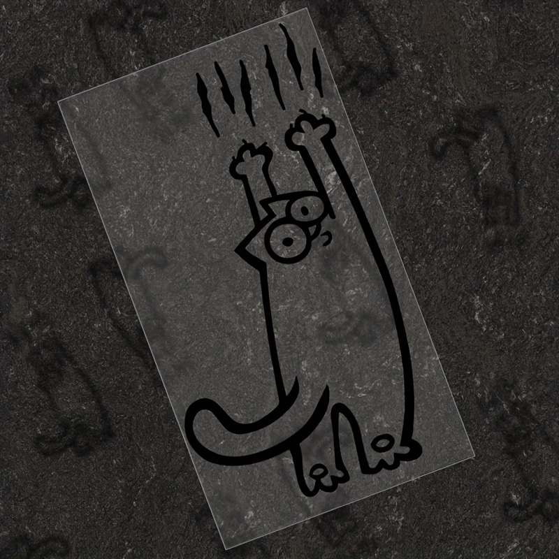 Cute Cat Window Sticker Car Truck Fun Easy Apply Decal Oil - Temu