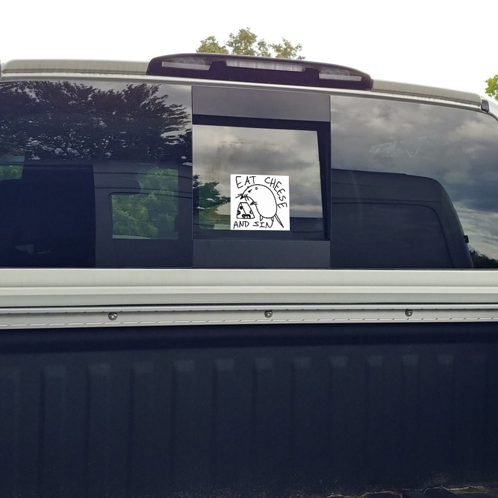 Eat Cheese Sin Vinyl Sticker Car Bottle Laptop Decal - Temu