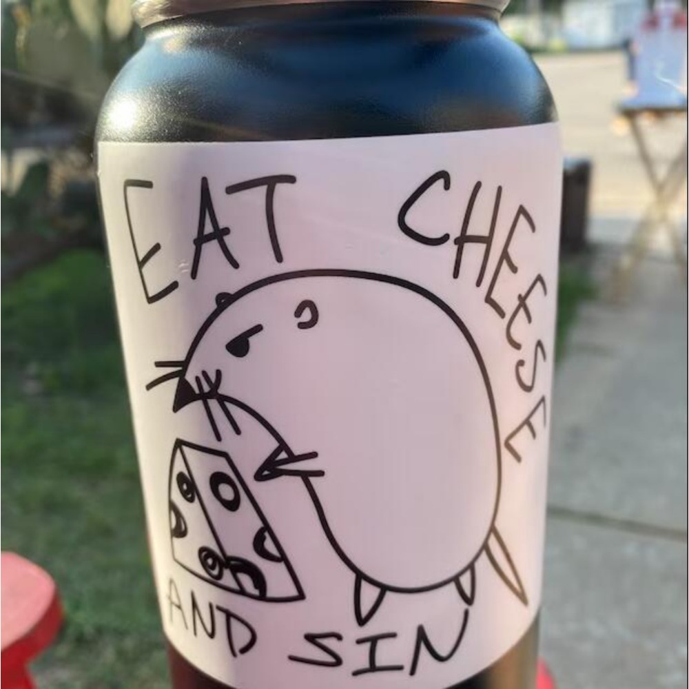 Eat Cheese Sin Vinyl Sticker Car Bottle Laptop Decal - Temu