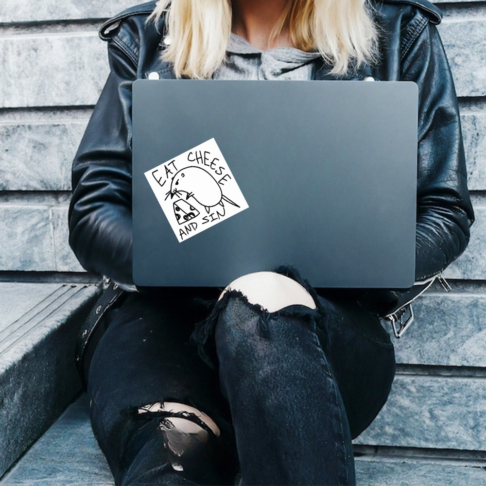 Eat Cheese Sin Vinyl Sticker Car Bottle Laptop Decal - Temu