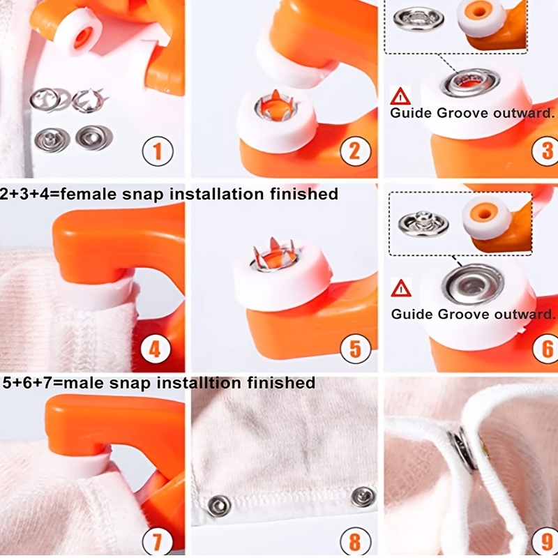 Five Jaw Button Mounting Tool Set Silver Metal Prong Button - Temu New ...