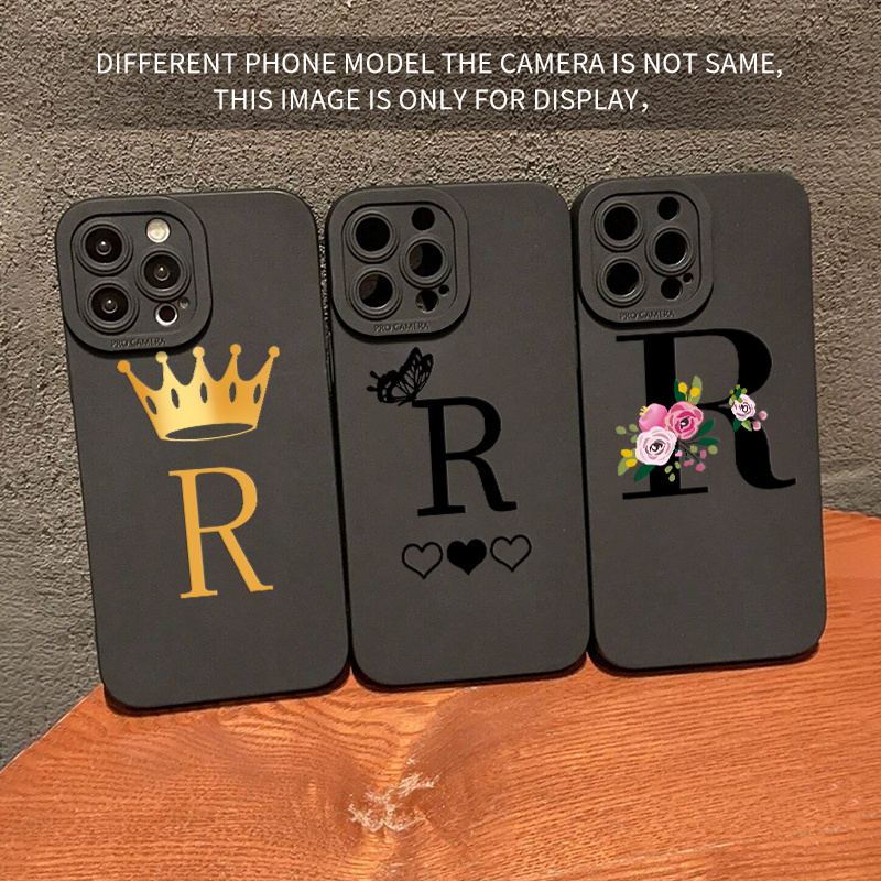 R Graphic Pattern Phone Case Iphone 14 13 12 11 Pro Max Xs - Temu United Kingdom