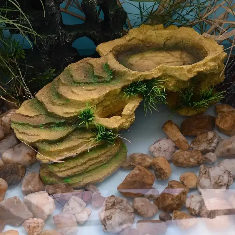 Reptile Habitat Ornament Turtle Basking Platform With Resin Temu
