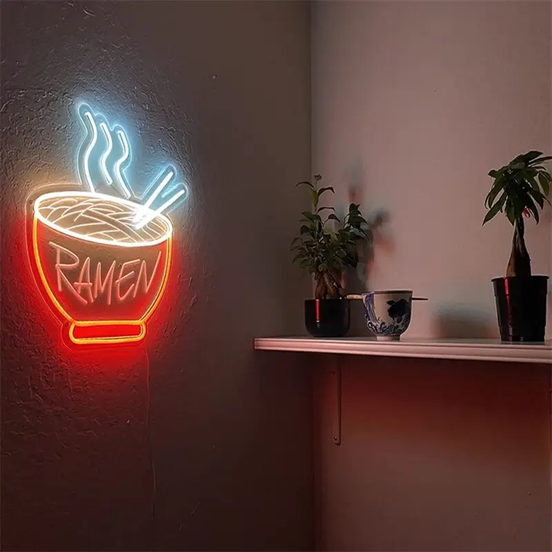 Characteristic Ramen Led Neon Sign Usb Powered Bedroom Home Temu