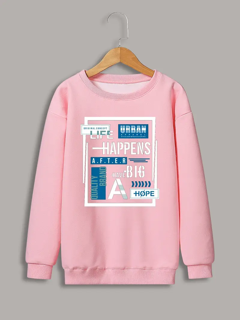 Life Happens After A Big Letter Pattern Print - Temu New Zealand Life Happens After A Big Letter Pattern Print - Temu New Zealand