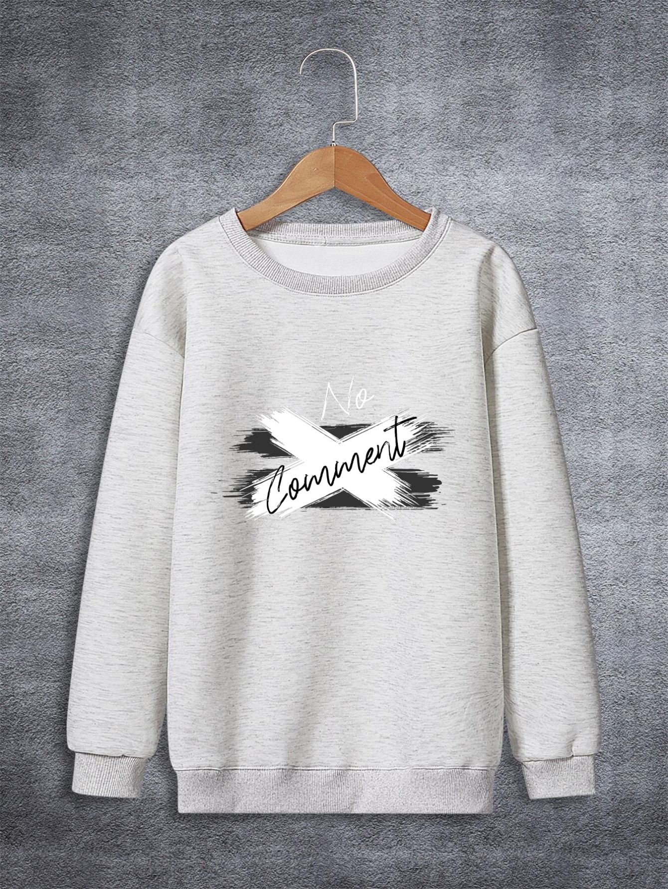 Stylish No Comment Letter Print Boys Casual Creative - Temu Australia