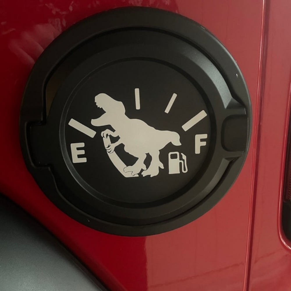 T rex Empty Gas Tank Car Decal Funny Car Decal Dino Laptop - Temu