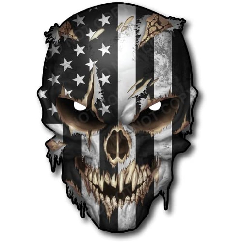 Black White – Premium Skull Stickers Trucks Cars - Temu