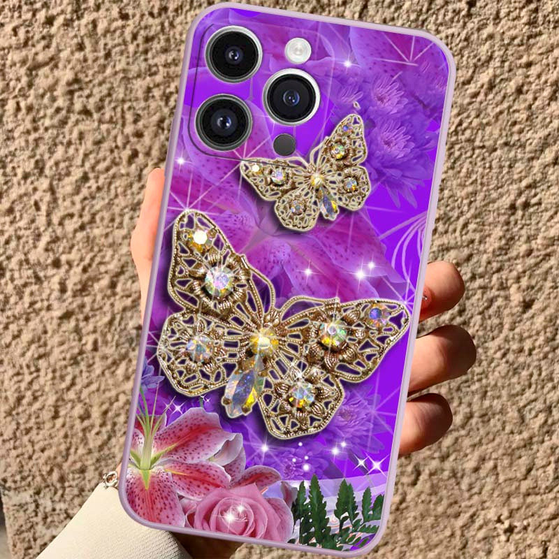 Beautiful Butterfly Rose Tpu Anti fall Soft Silicon Matte - Temu Australia