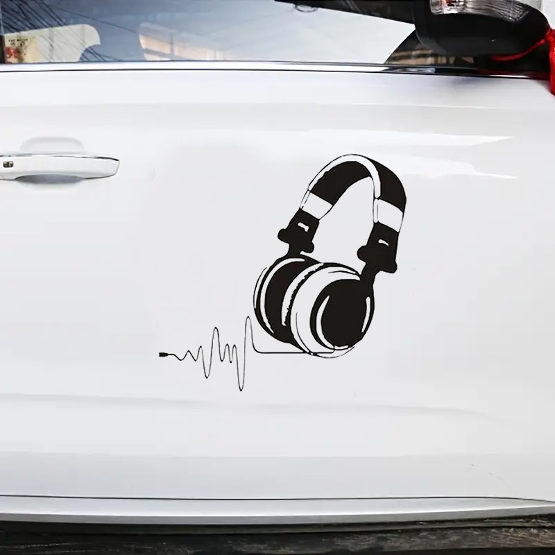 Listen Music Headphones Car Sticker Laptop Bottle Truck - Temu Australia