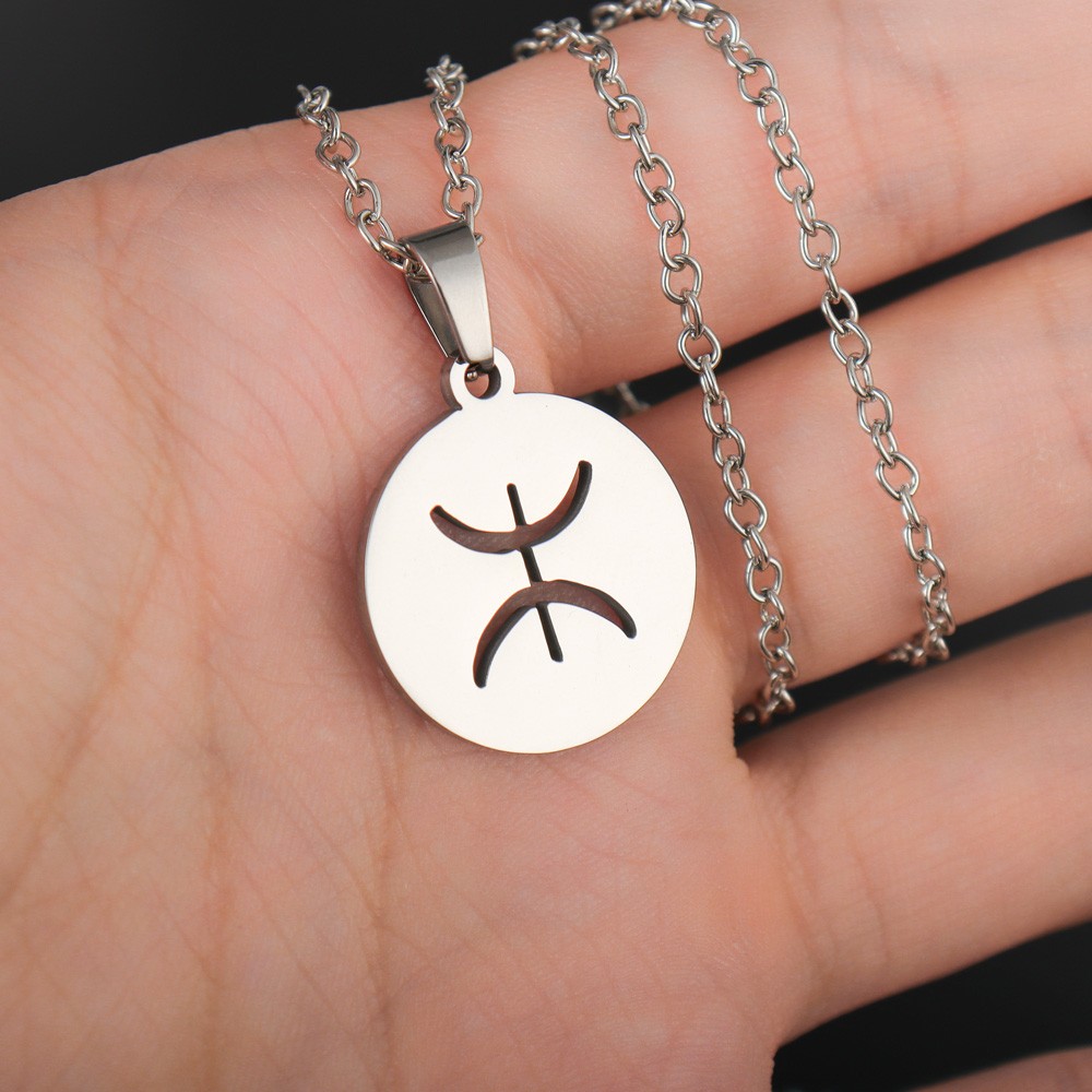 Men's Fashion Stainless Steel Necklace African Berber Symbol - Temu ...