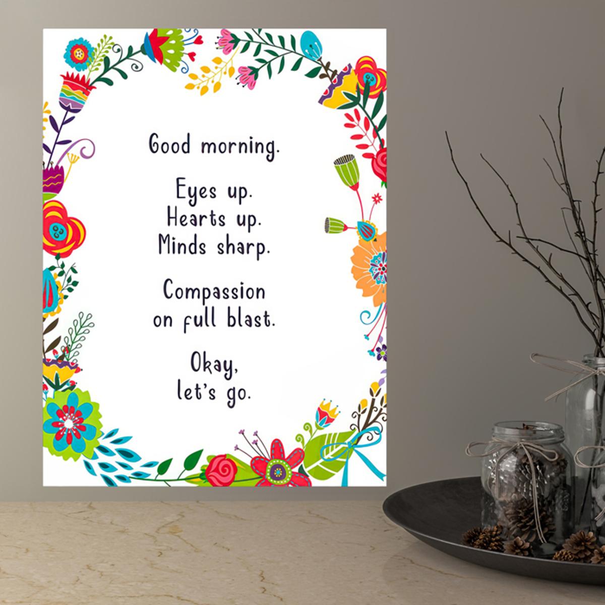 Canvas Poster, Modern Art, Good Morning Merchandise Poster, Positive ...