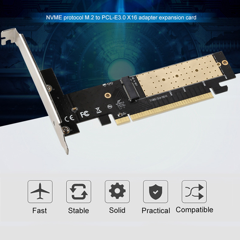Nvme Adapter Card Pcie X16 M2 Nvme Expansion Card Drive Free - Temu