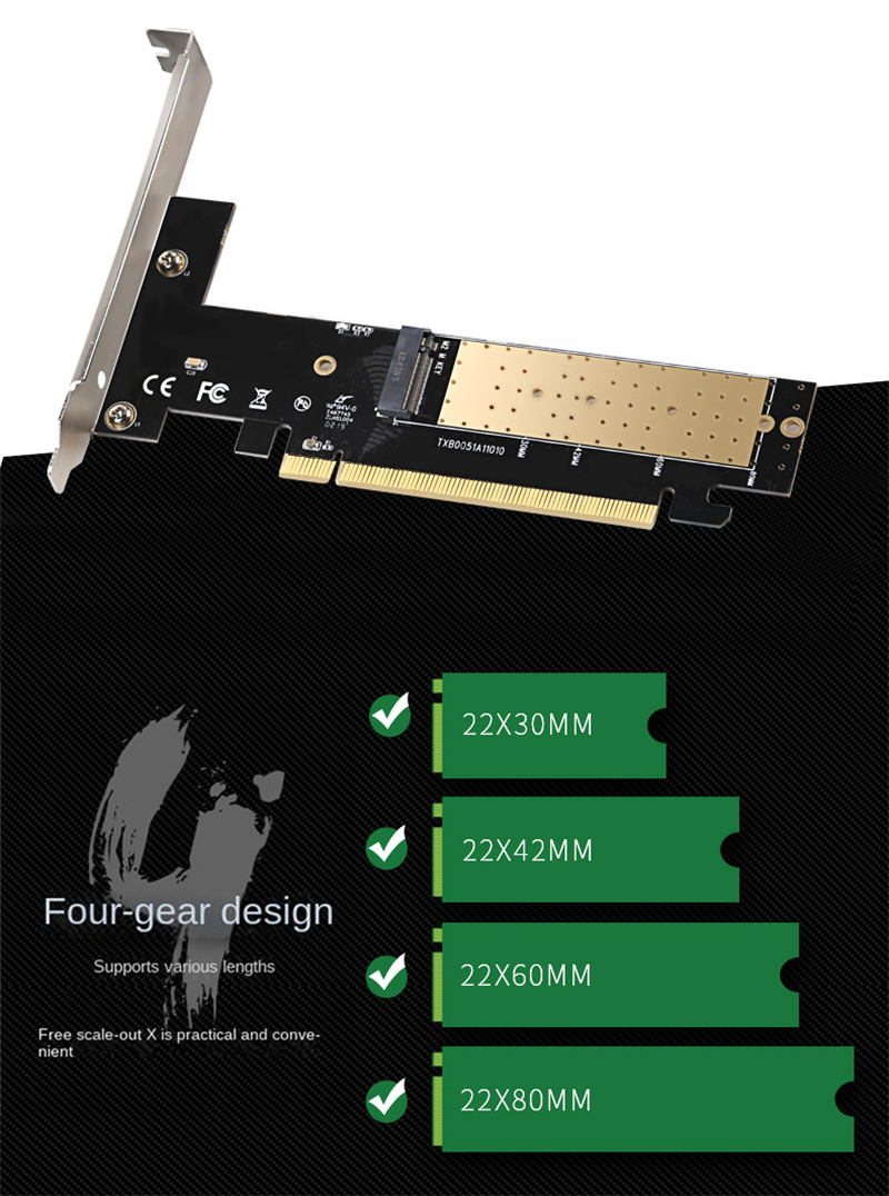 Nvme Adapter Card Pcie X16 M2 Nvme Expansion Card Drive Free - Temu