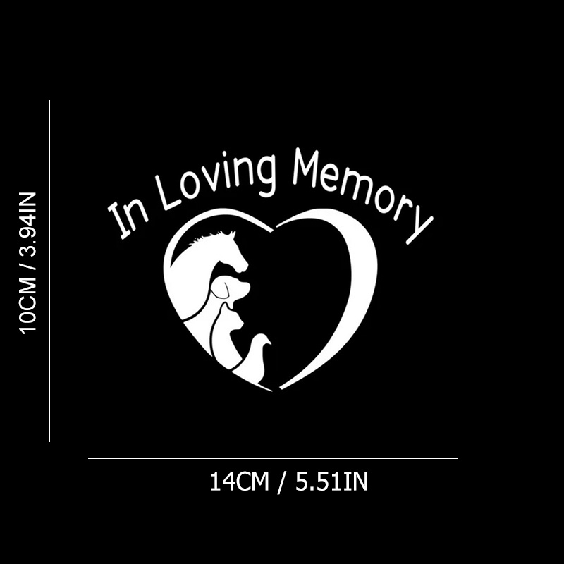 In Loving Memory Heart Pet Vinyl Die Cut Bumper Car Stickers - Temu ...