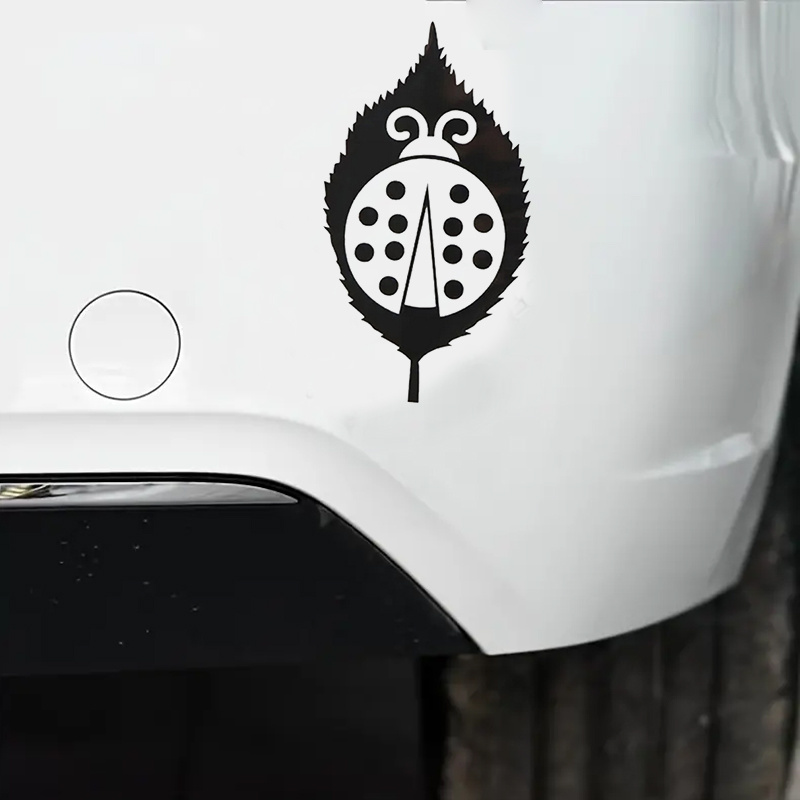 Leaf Ladybug Car Sticker Laptop Bottle Truck Phone - Temu Australia