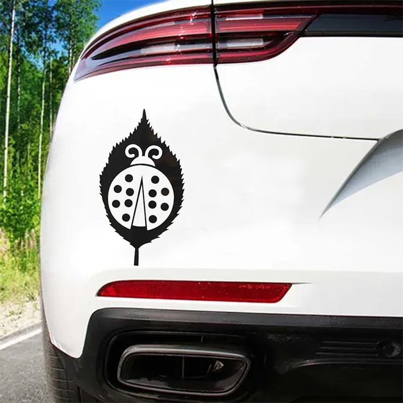 Leaf Ladybug Car Sticker Laptop Bottle Truck Phone - Temu Australia