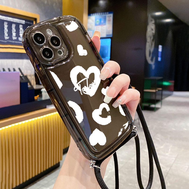 Silikonetui Hjerte Grafisk telefonetui med til - Temu Denmark