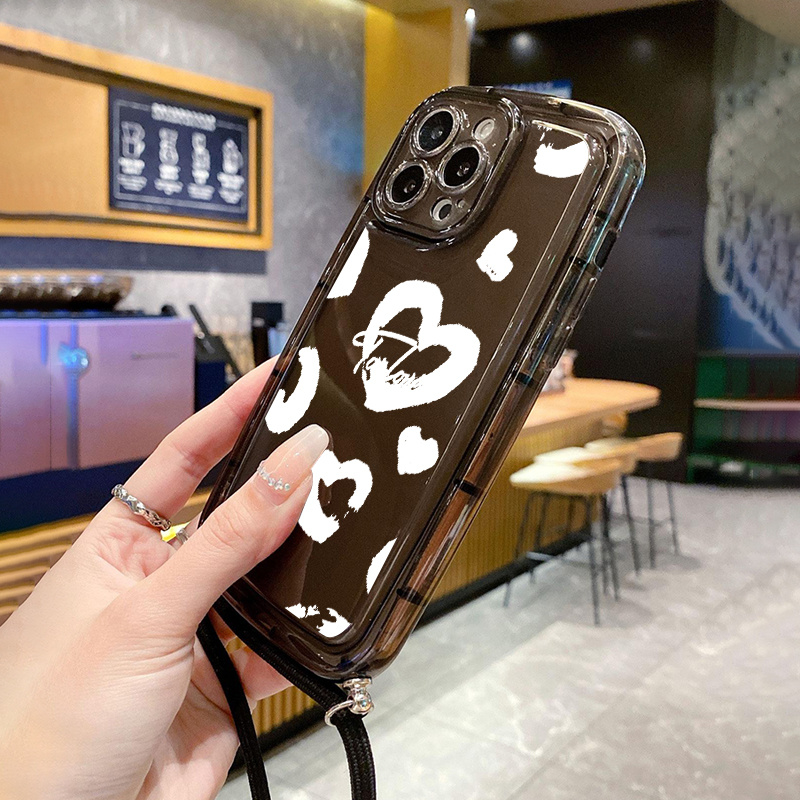 Silikonetui Hjerte Grafisk telefonetui med til - Temu Denmark