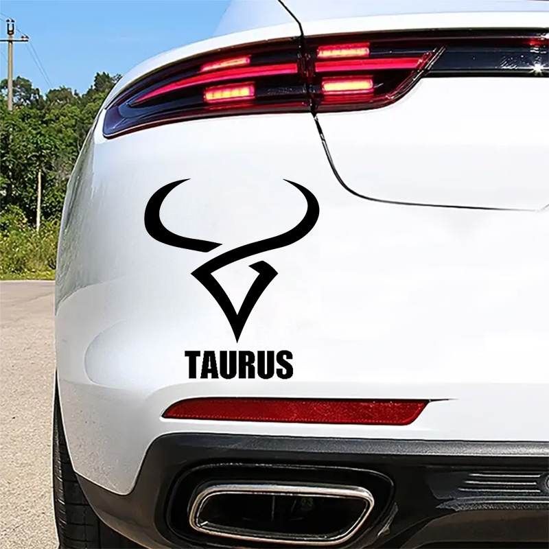 Creative Taurus Zodiac Sign Car Stickers Laptop Water Bottle - Temu United