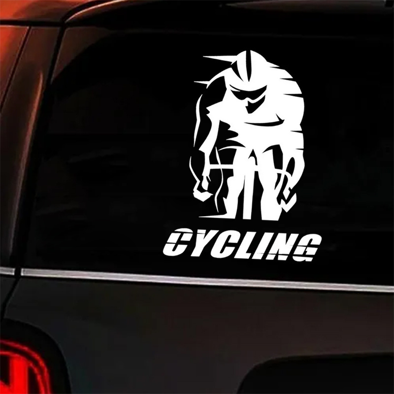 Cool Cyclist Cycling Car Sticker Laptop Bottle Truck Phone - Temu Canada
