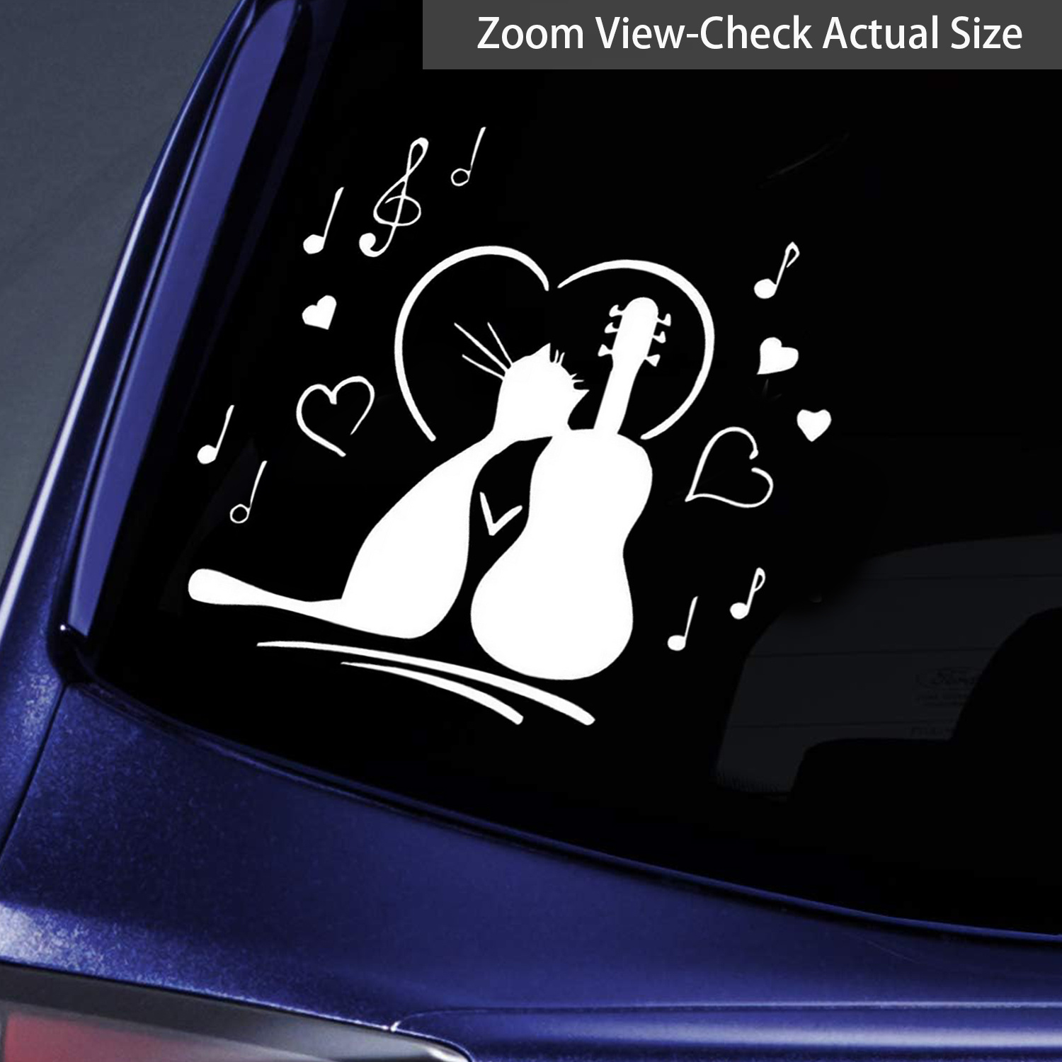 Animal Cat Love Music Cartoon Car Sticker Laptop Bottle - Temu Canada