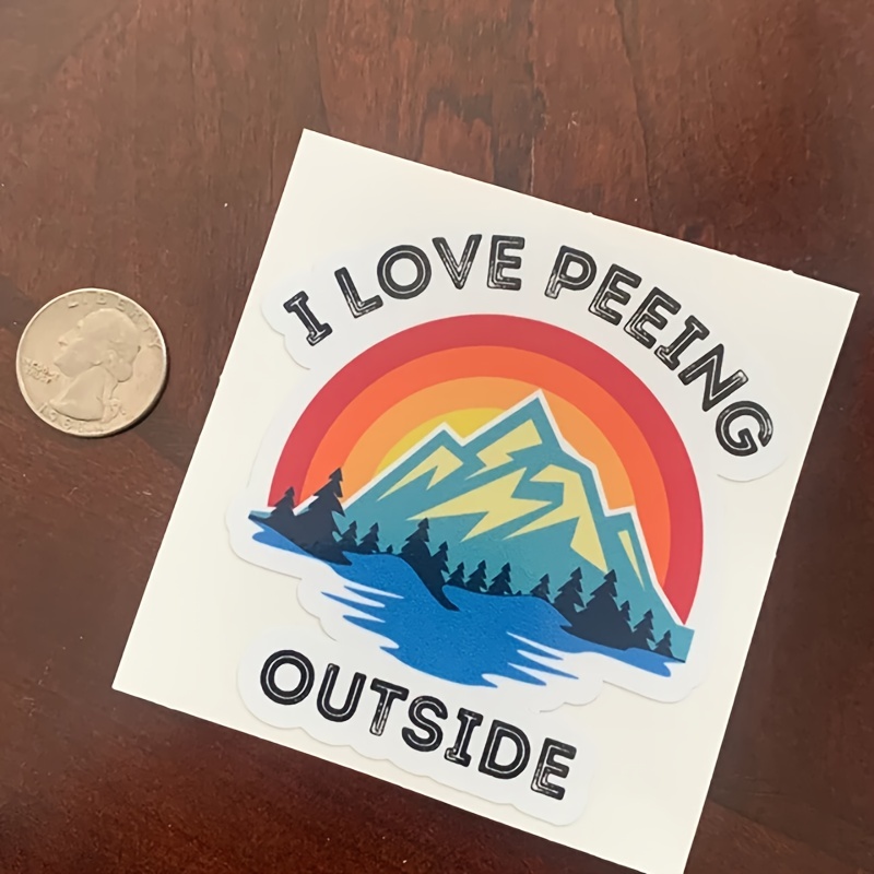 Colored Sticker Text Mountain Print Decals Car Window Bumper - Temu