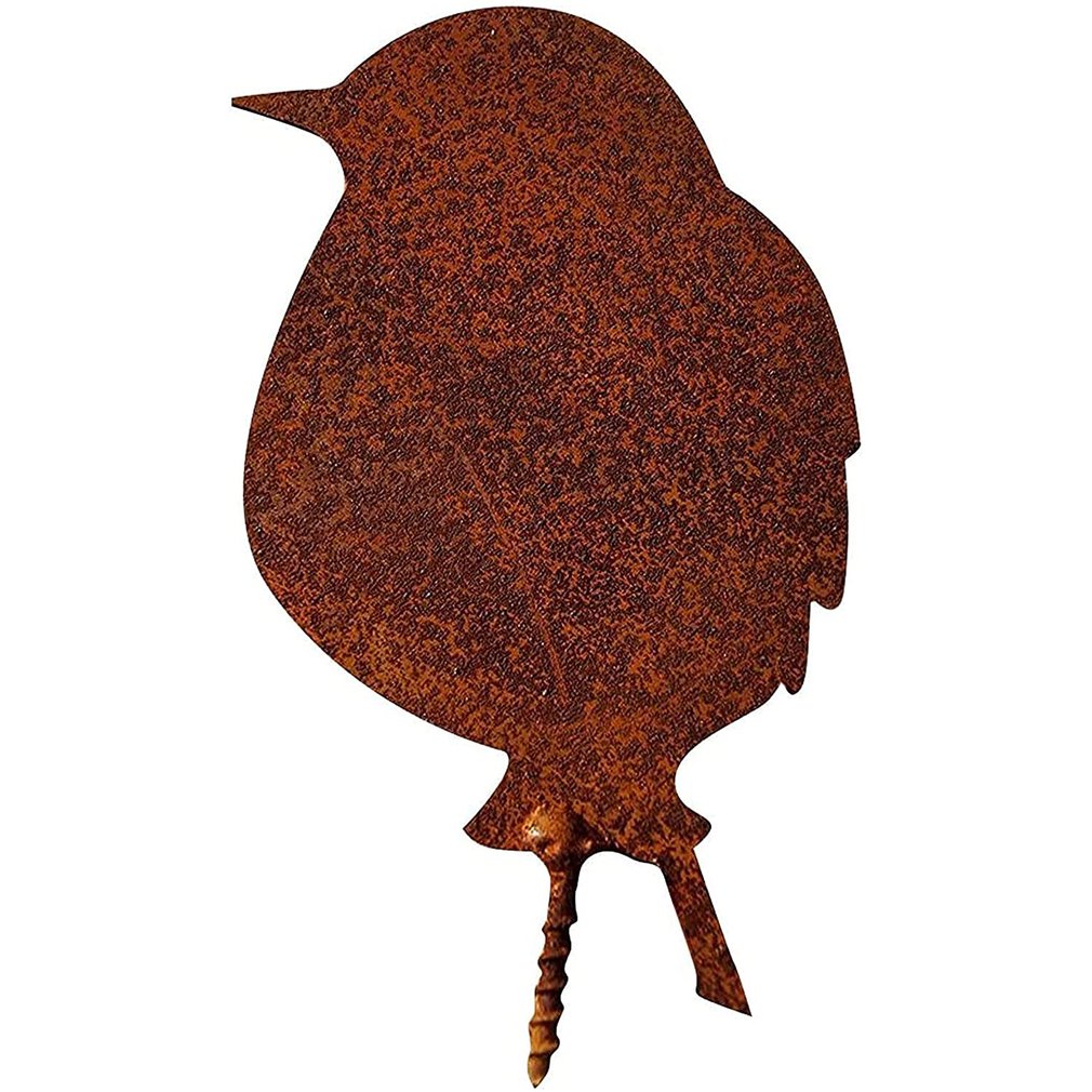 Garden Stakes Rust Birds Metal Garden Stake Decoration Rust - Temu