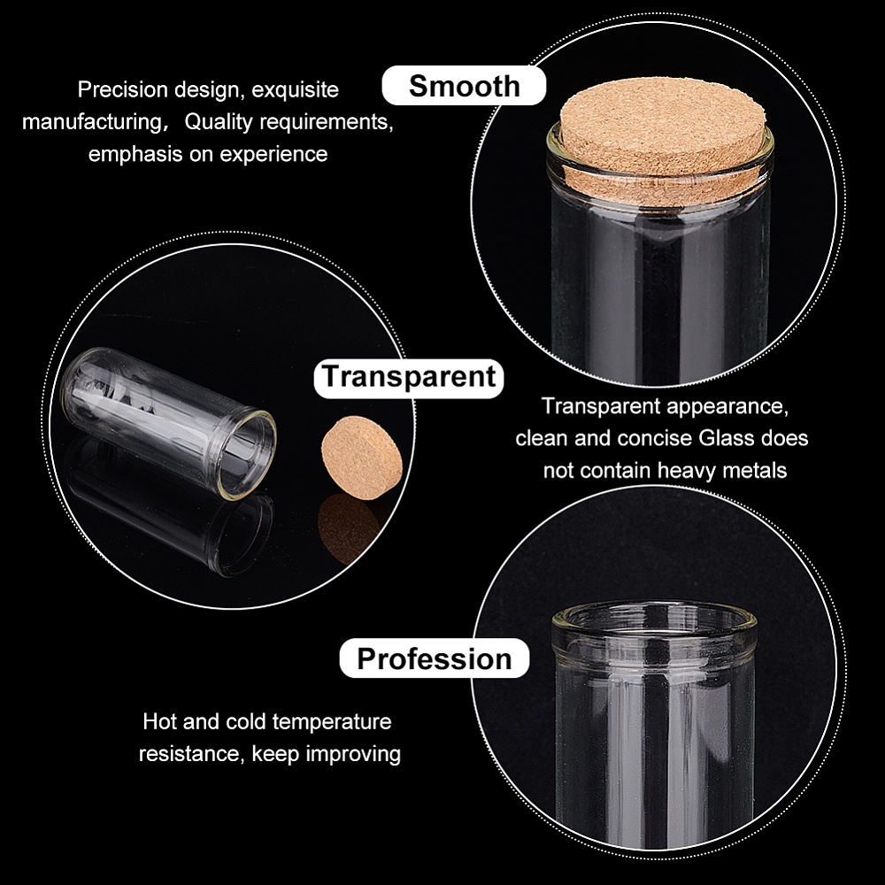 Dome Cloche Glass Bottle Glass Bell Display Jar Cork Base - Temu