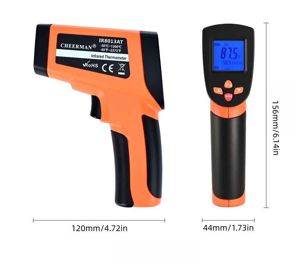 Non-contact Pyrometer Infrared Thermometer -50～1600c Thermometro Lcd Ir ...