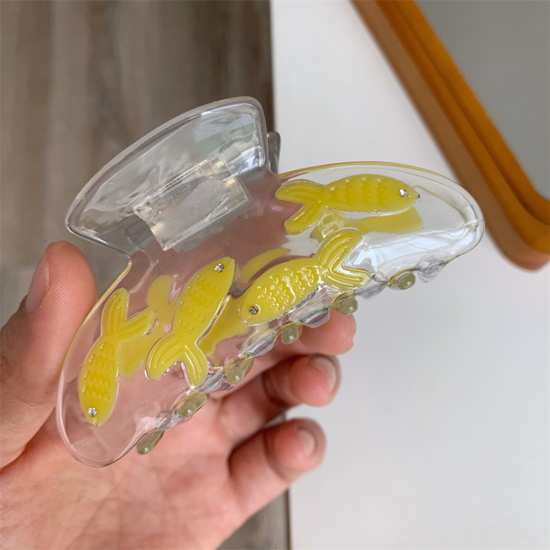 Cartoon Goldfish Grab Clip Back Head Hair Bun Claws Long - Temu Portugal