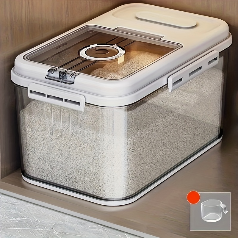 Rice Bucket With Timer, Large Capacity Cereal Container, Moisture-proof ...