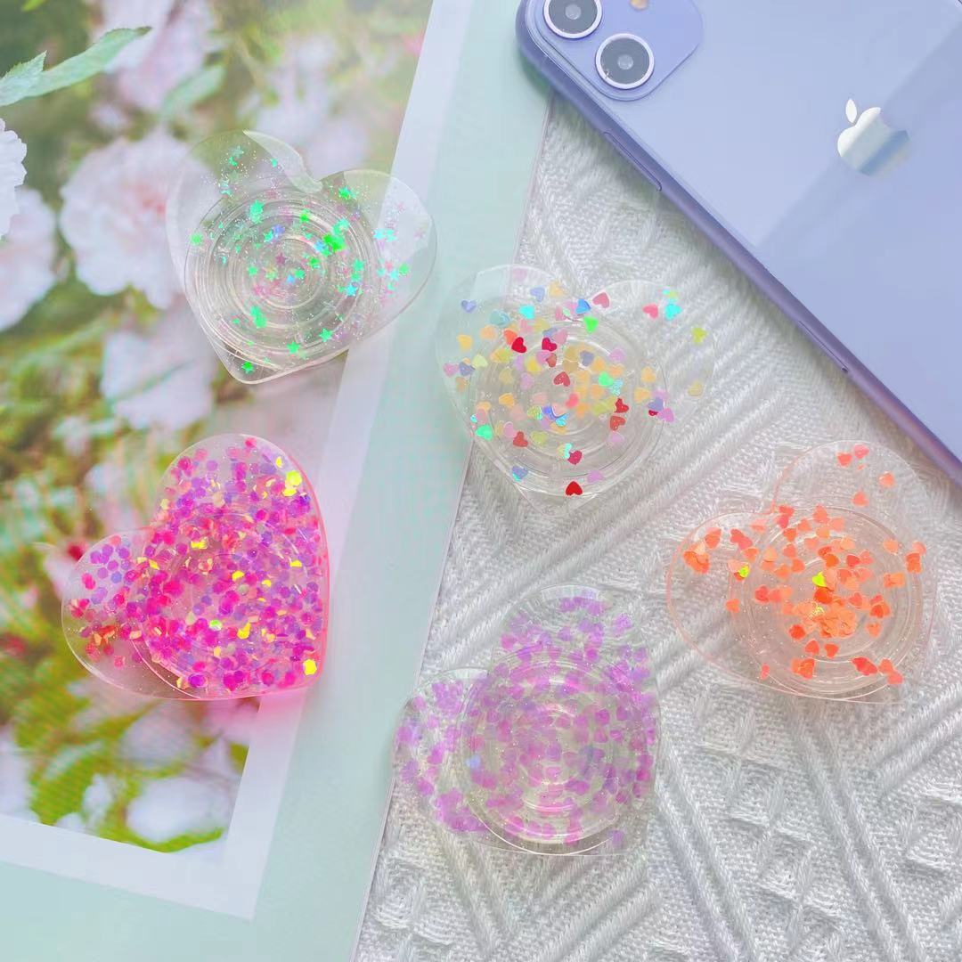 Glitter Phone Grip Popping Socket Air Holder Bracket Finger - Temu