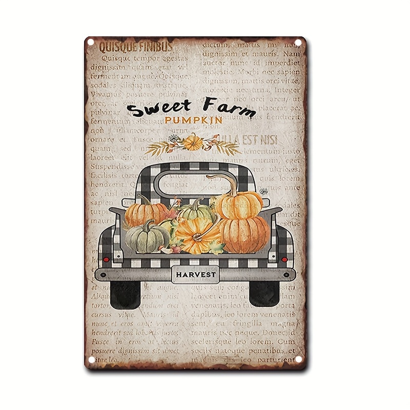 tin sign wall decor metal signs novelty pumpkin - Temu Australia
