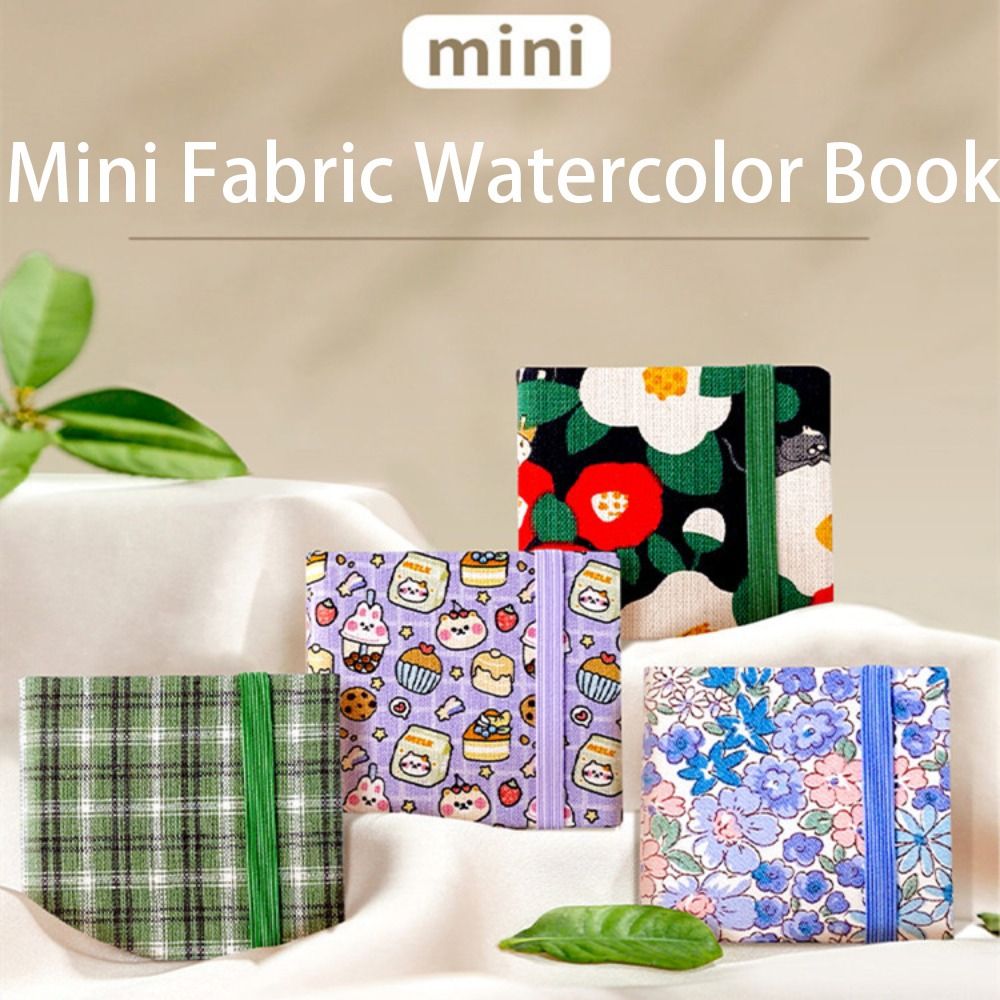 Fabric Mini Watercolor Book Art Special Wood Pulp Portable - Temu Australia