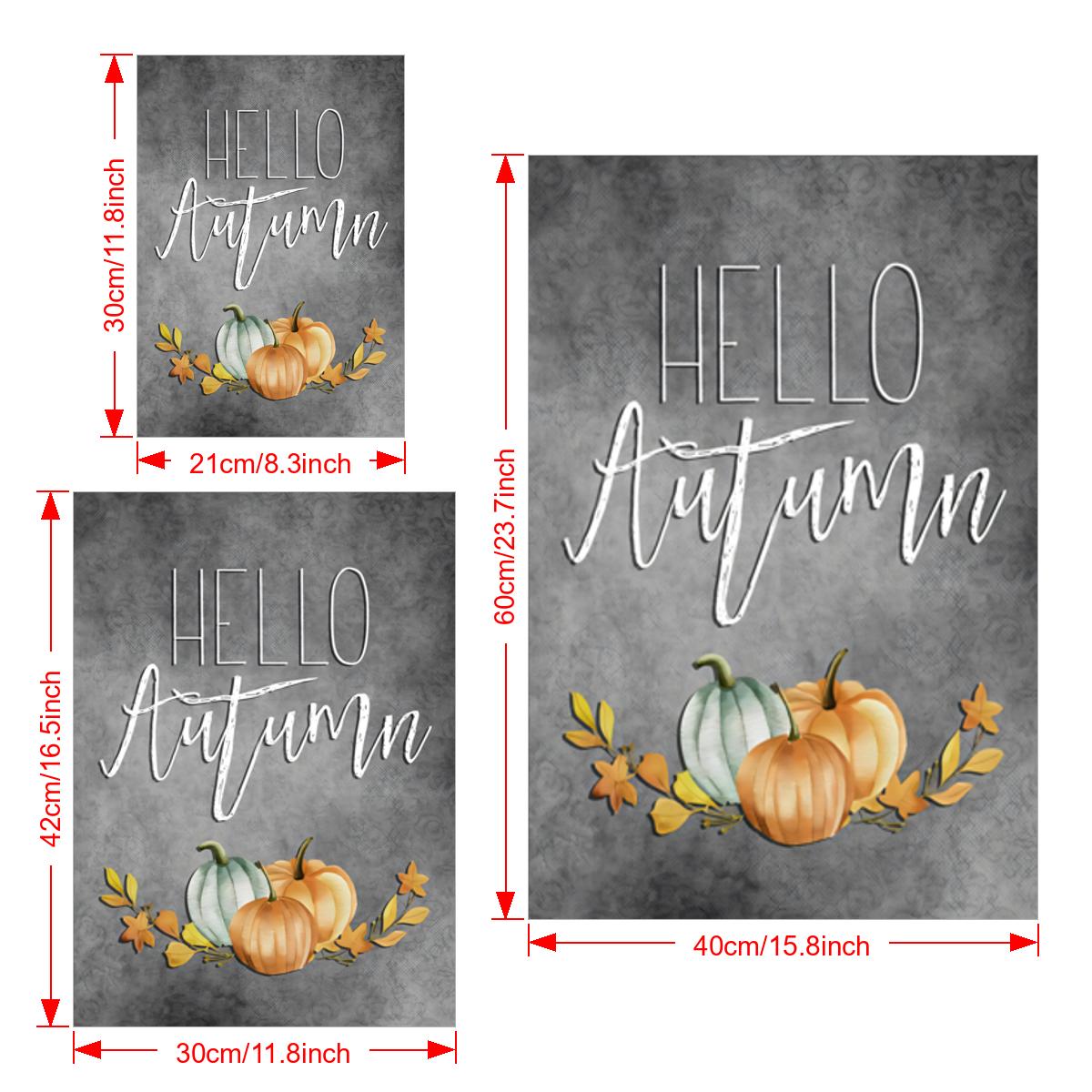 Canvas Poster Hello Autumn Pumpkins Grass Poster Fall Tree - Temu Australia
