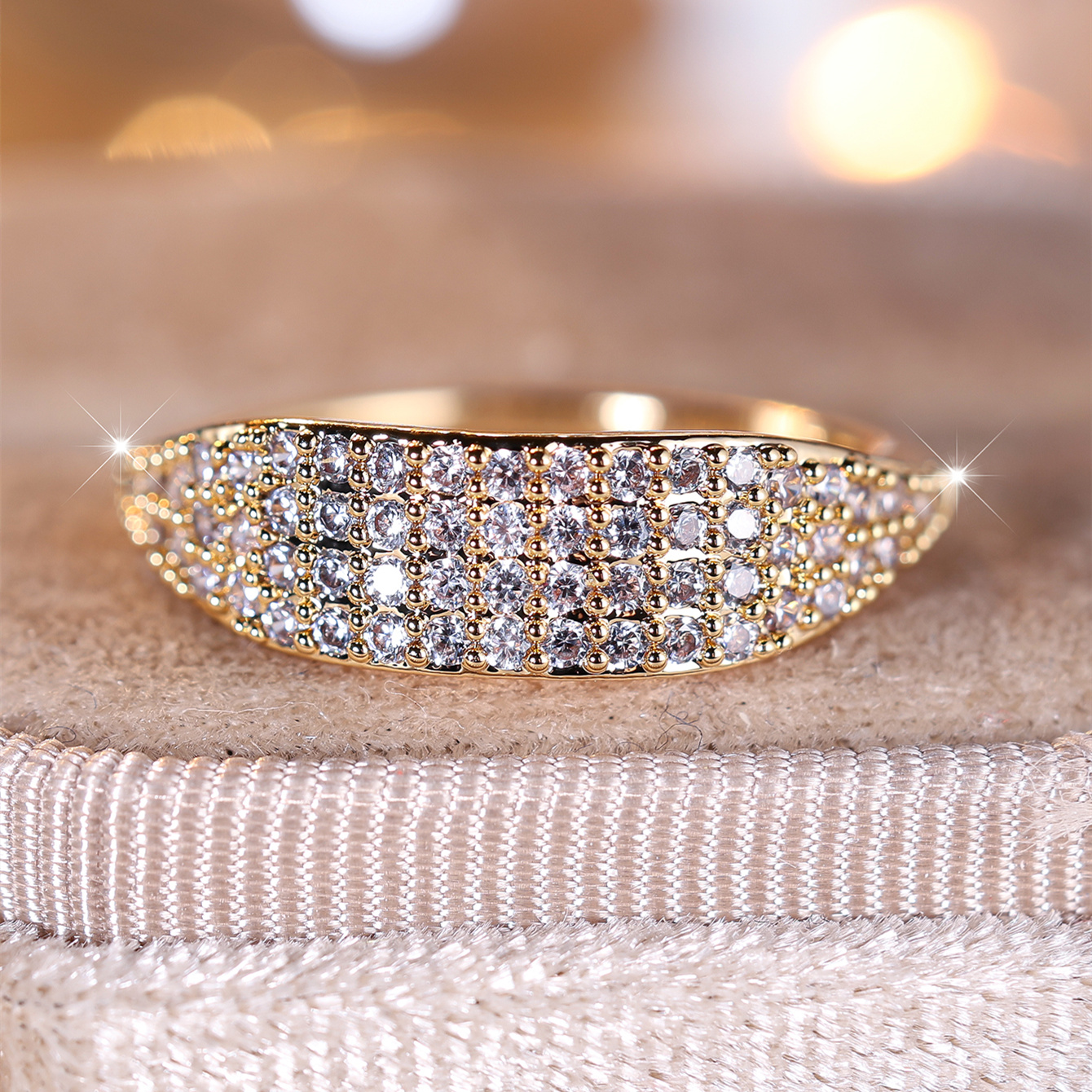 Elegant Promise Ring Paved Shining Zirconia Engagement/ - Temu United ...