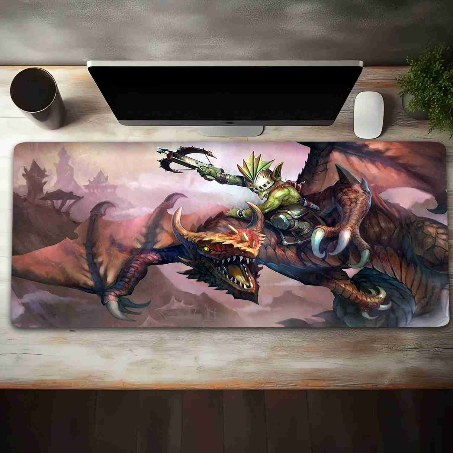 extra large fantasy dragon death mouse pad non slip smooth - Temu Canada