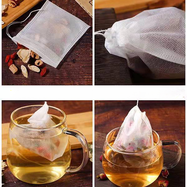 Disposable Tea Bag Non Woven Transparent Tea Bag Empty Tea - Temu