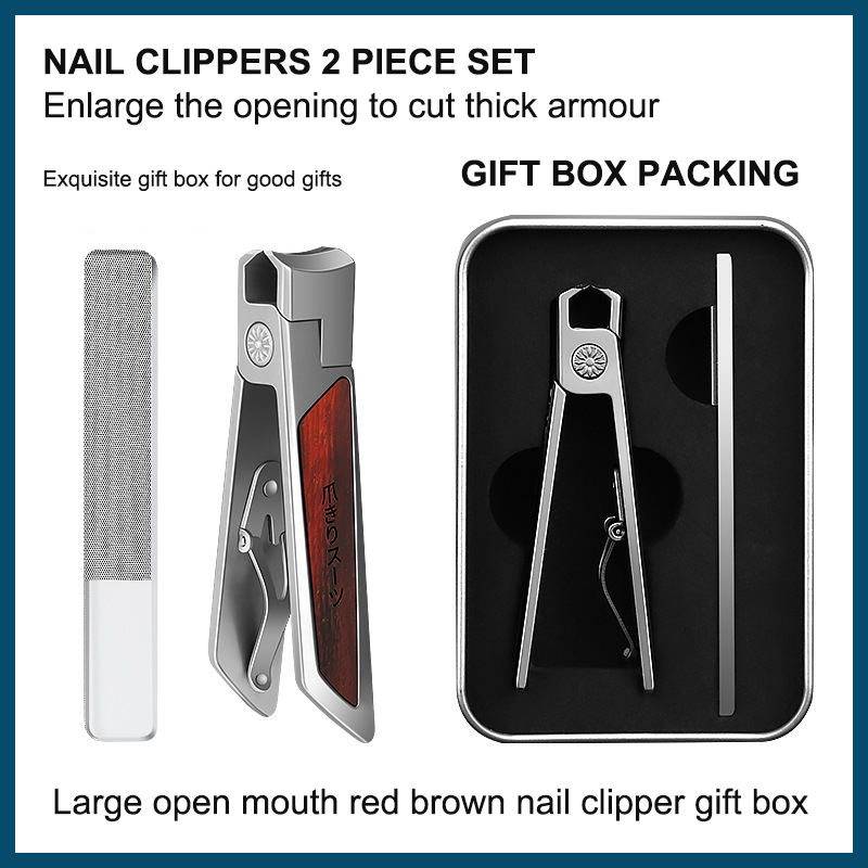 Portable Manicure Kit Stainless Steel Nail Clipper Set With Metal Case ...
