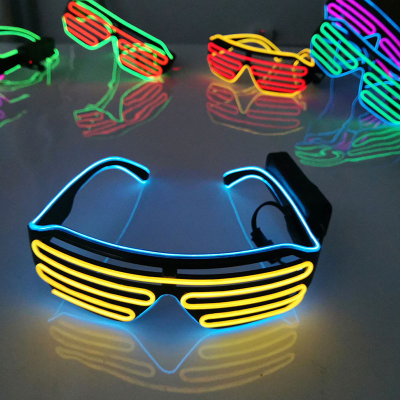 EL Lunettes Lumineuses Lunettes LED Accessoires pour Bar Lunettes Clignotantes LED Cadeau de Paques Cadeau d Halloween