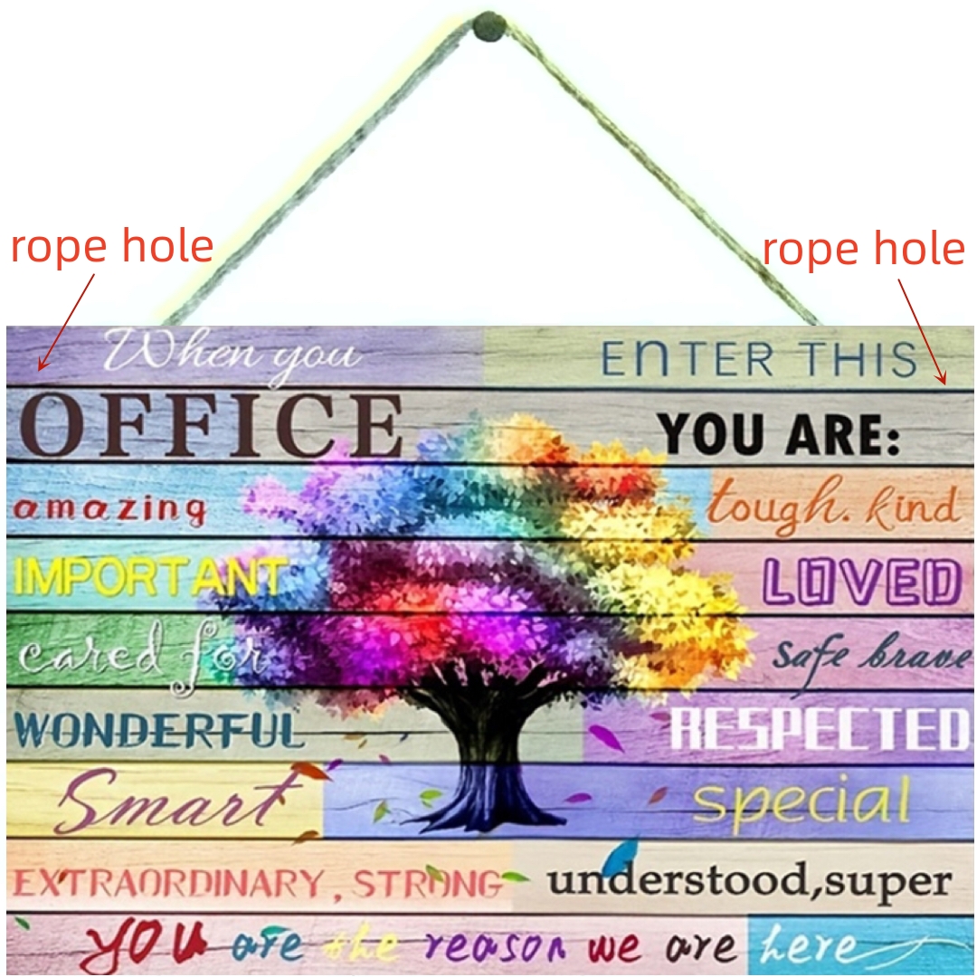 Wall Art Office Motto Decor Quotes Colorful Tree Signs - Temu Norway